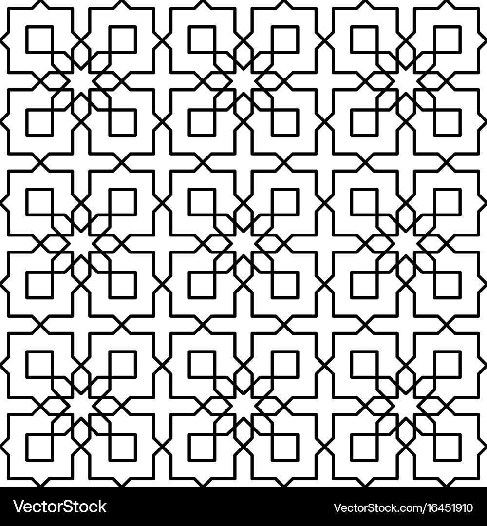 Intricate Islamic Geometric Pattern Royalty Free Vector