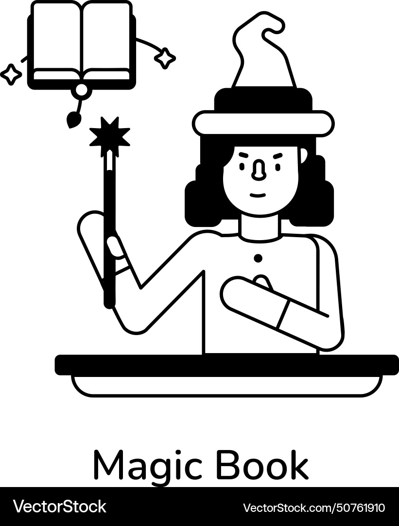 Magic book Royalty Free Vector Image - VectorStock