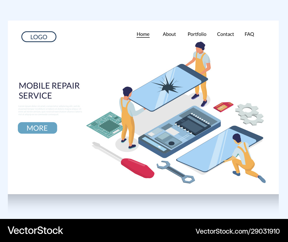 Phone Repair Service Banner Template Vector Images (over 220)