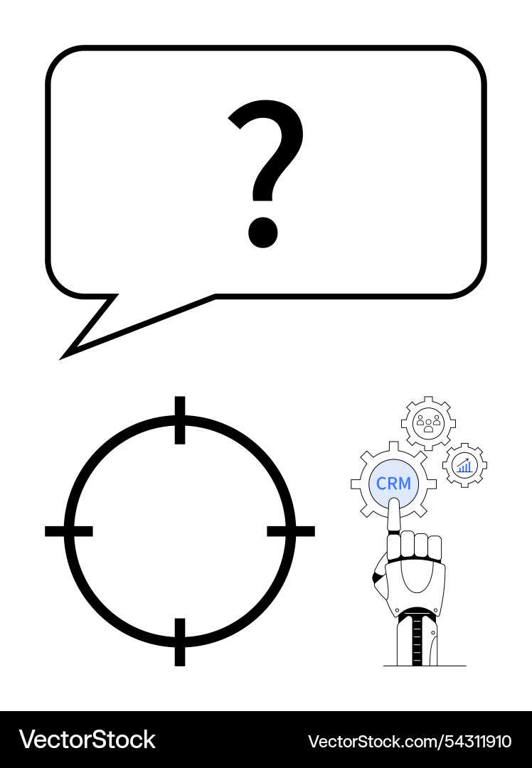 Navigating customer relationship management Vector Image Navigating customer relationship management Vector Image