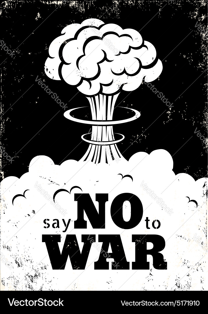 No war white Royalty Free Vector Image - VectorStock