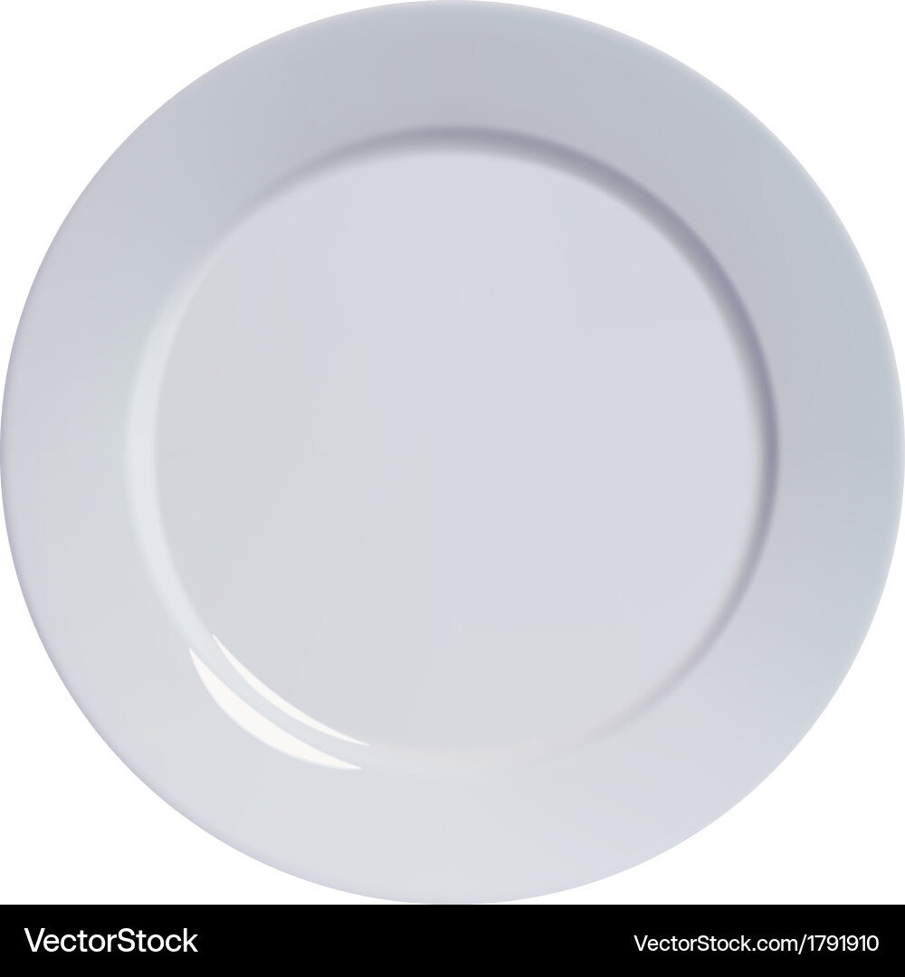 Plate empty isolated Royalty Free Vector Image