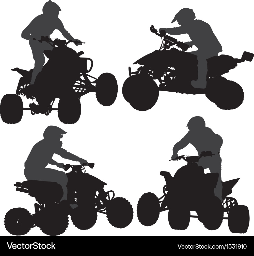 Quadbike silhouette Royalty Free Vector Image - VectorStock