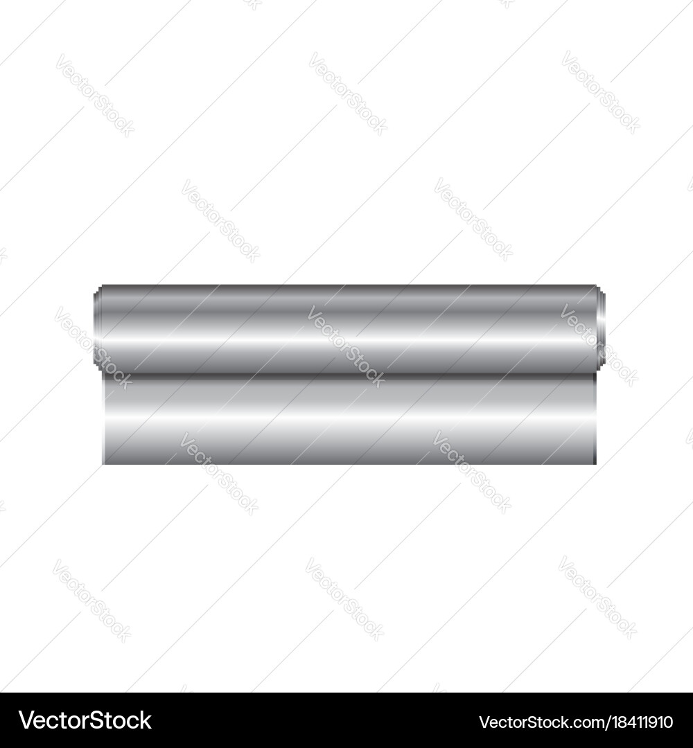 Realistic roll of aluminium foil icon Royalty Free Vector