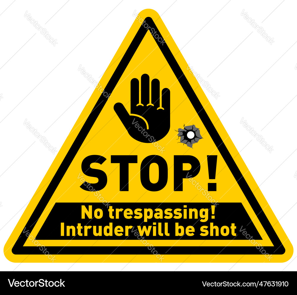 Restricted Area Warning Sign Royalty Free Vector Image