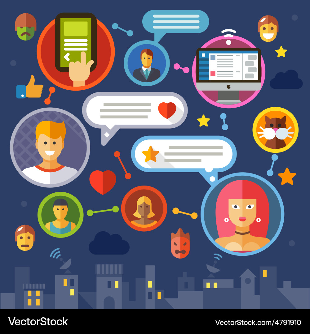 Social Media Network Icons Royalty Free Vector Image