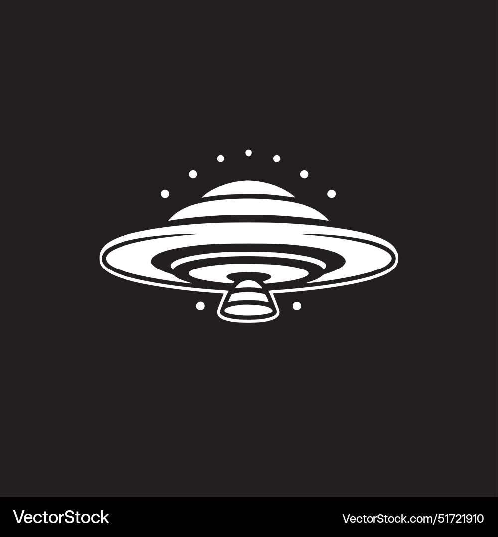 Ufo - minimalist and simple silhouette Royalty Free Vector