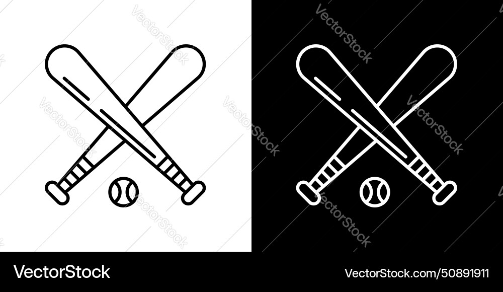 Baseball icon set american sport play Royalty Free Vector