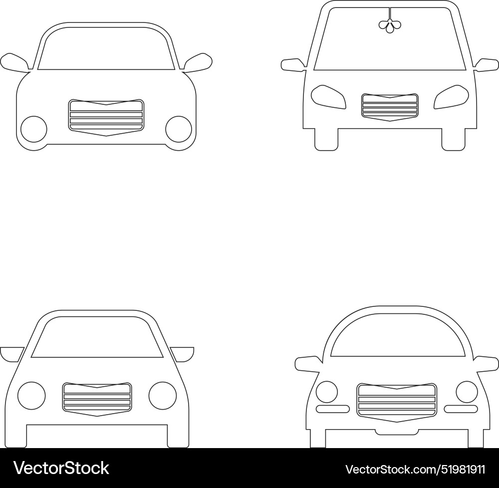 Car line icon set Royalty Free Vector Image - VectorStock