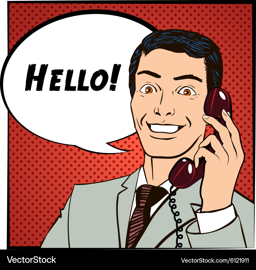 Comics man color Royalty Free Vector Image - VectorStock