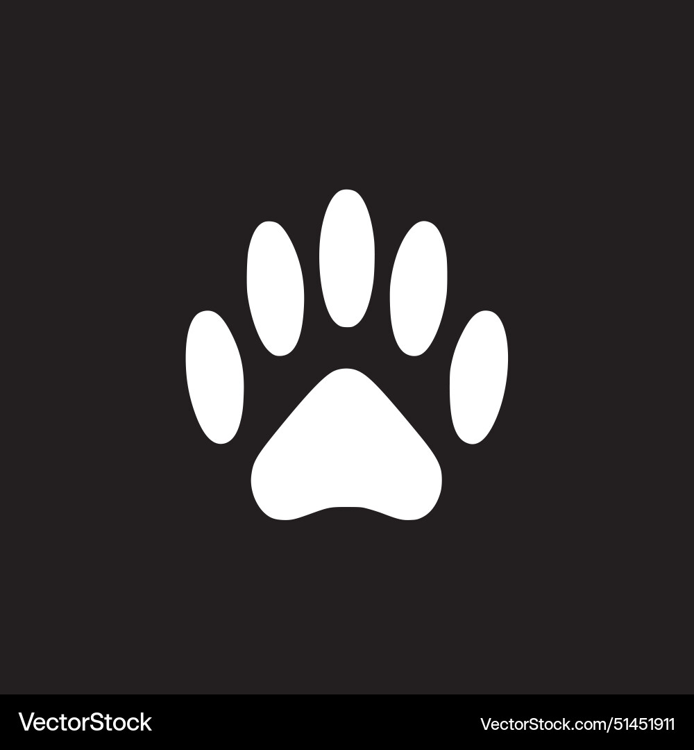 Dog paw - minimalist and simple silhouette Vector Image