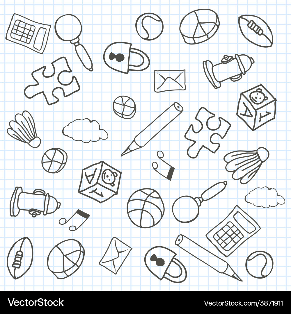 Doodle background Royalty Free Vector Image - VectorStock
