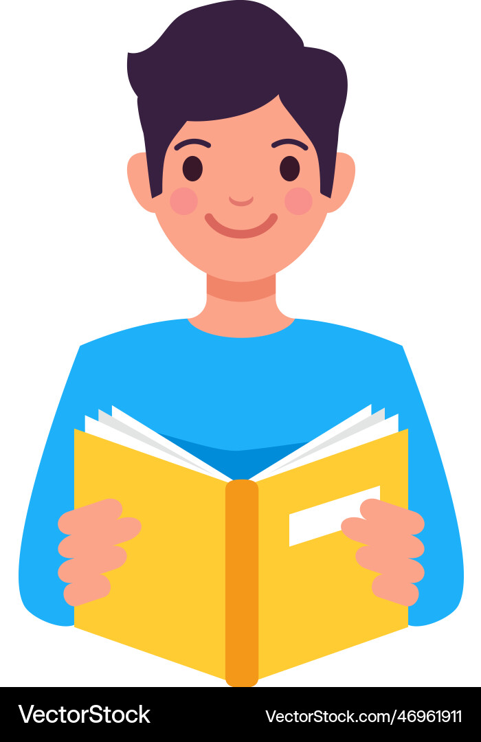 Flat student Royalty Free Vector Image - VectorStock