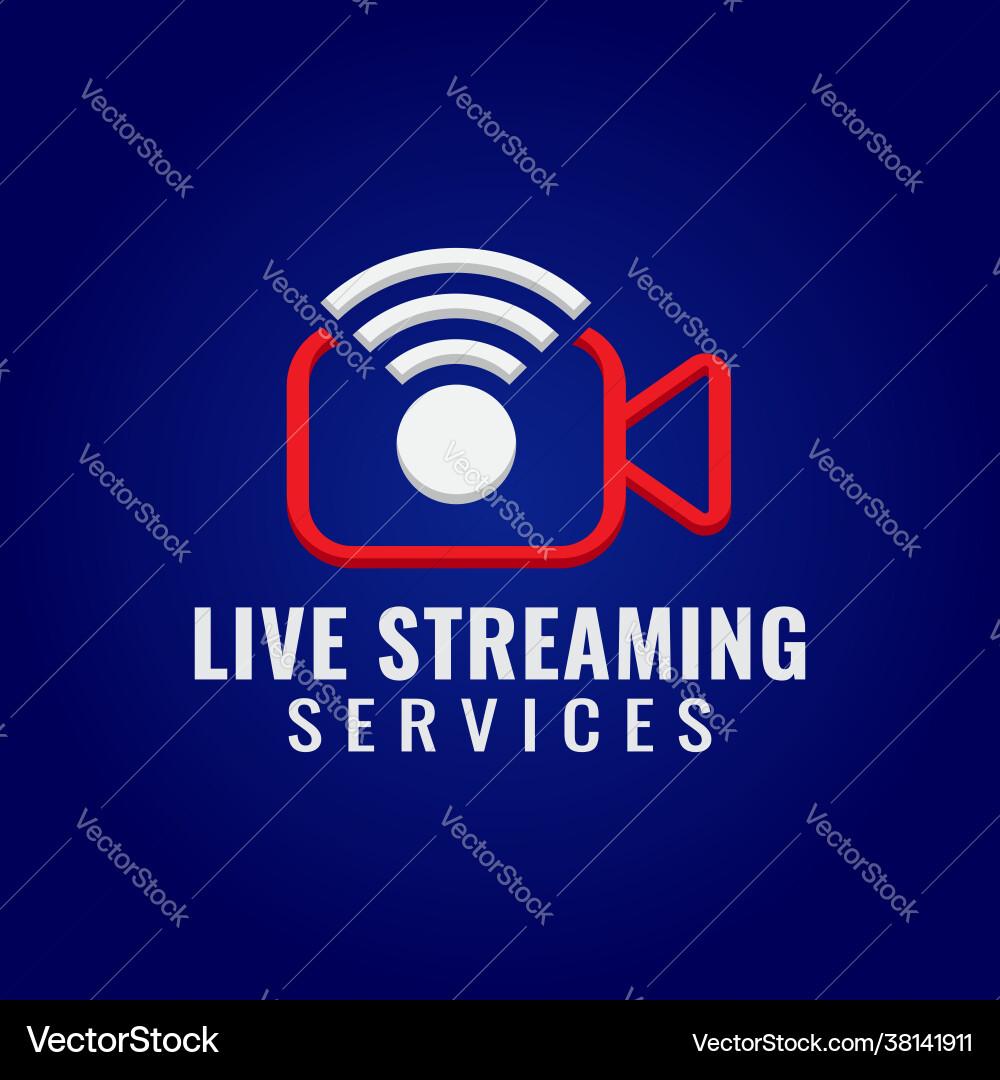 Live streaming services company logo design Vector Image