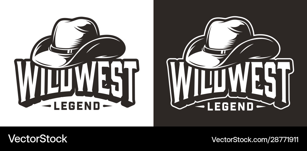 Monochrome wild west label Royalty Free Vector Image