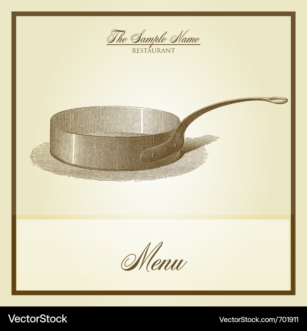 Restaurant menu cover Royalty Free Vector Image
