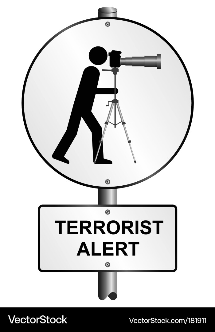 Terrorist alert Royalty Free Vector Image - VectorStock