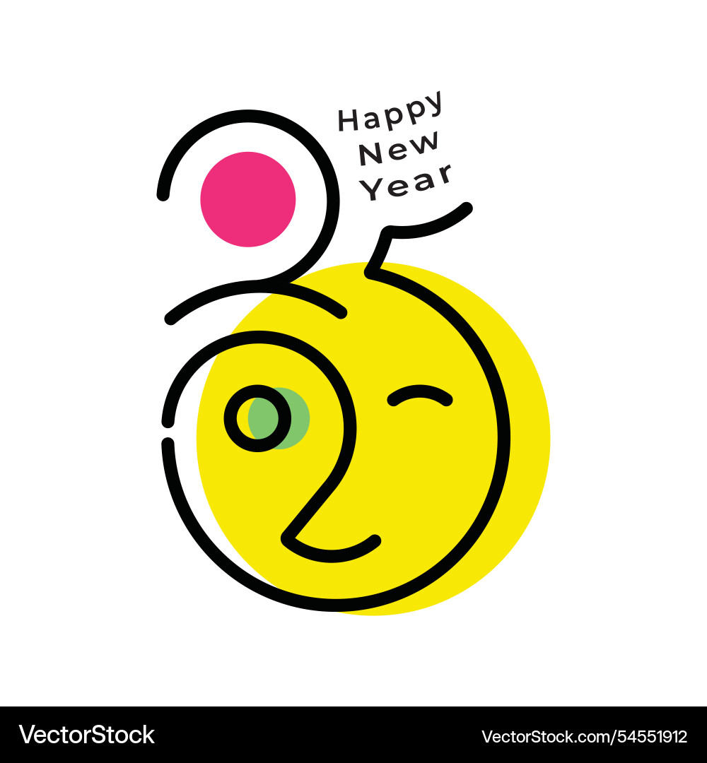 2025 typography logo design concept Royalty Free Vector