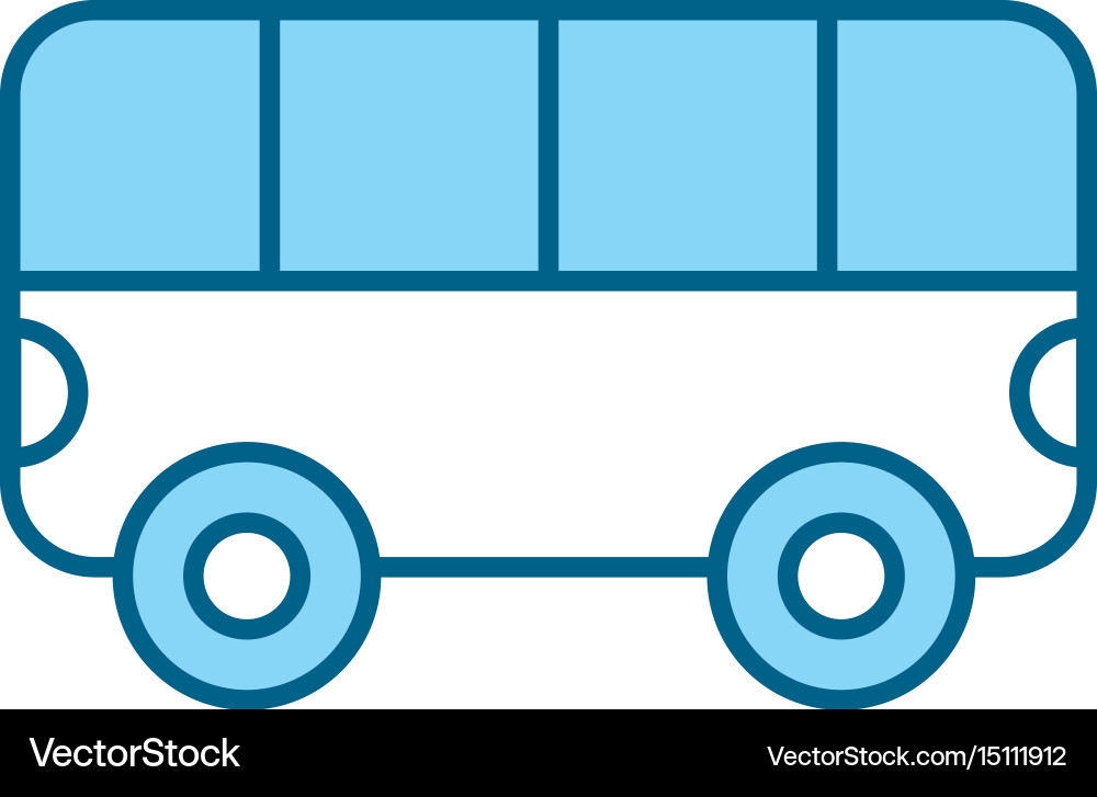 Blue bus cartoon Royalty Free Vector Image - VectorStock