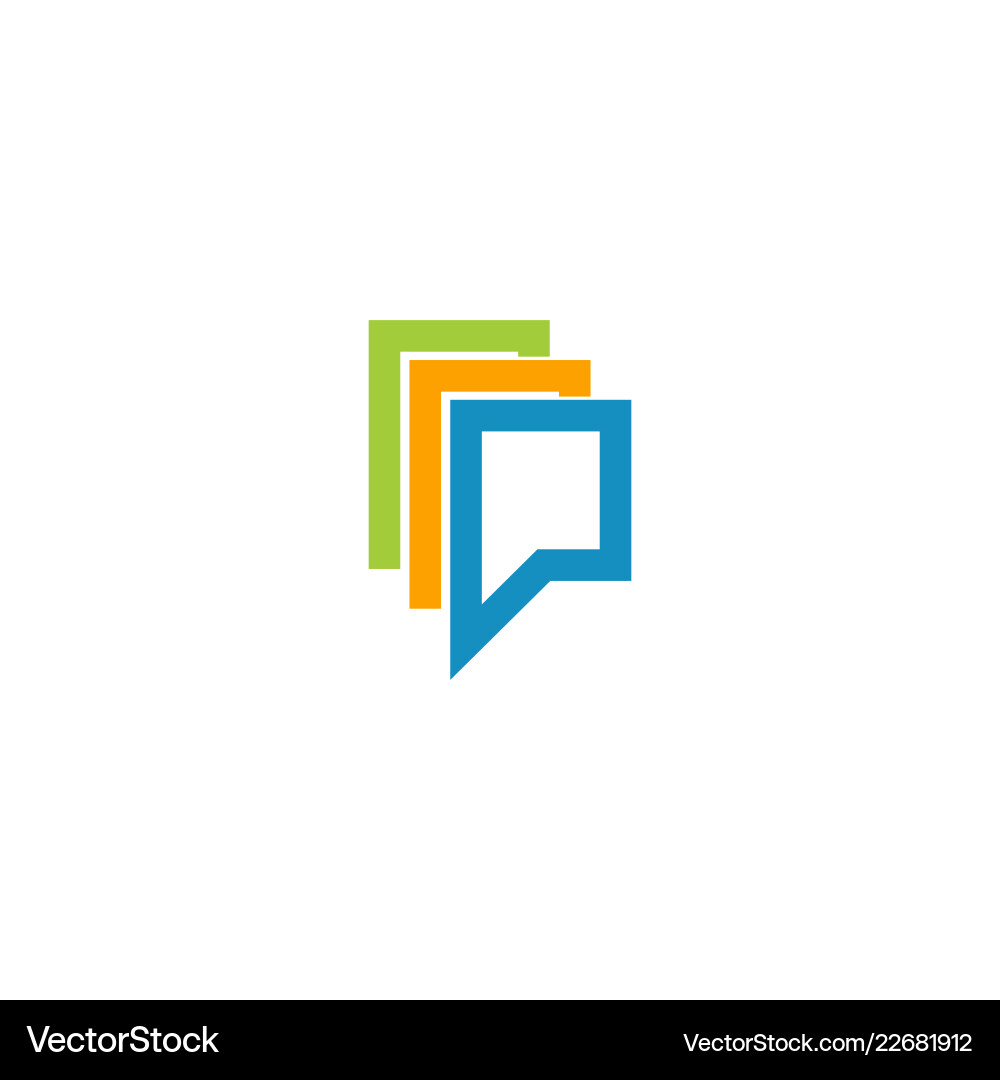 Conversation Bubble Logo Royalty Free Vector Image