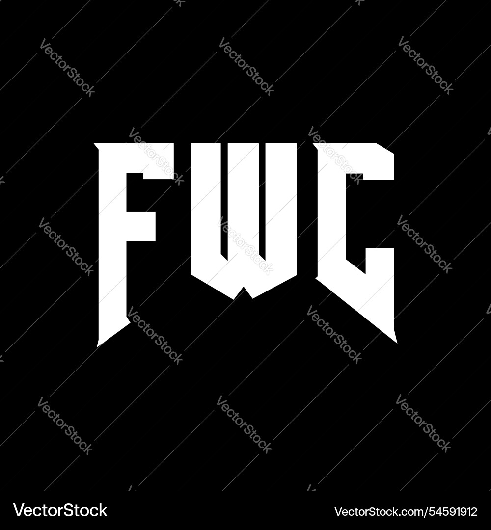 Fwc letter logo design for technology company Vector Image