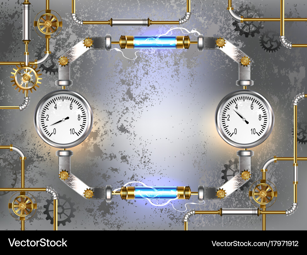 Gray background with manometers Royalty Free Vector Image