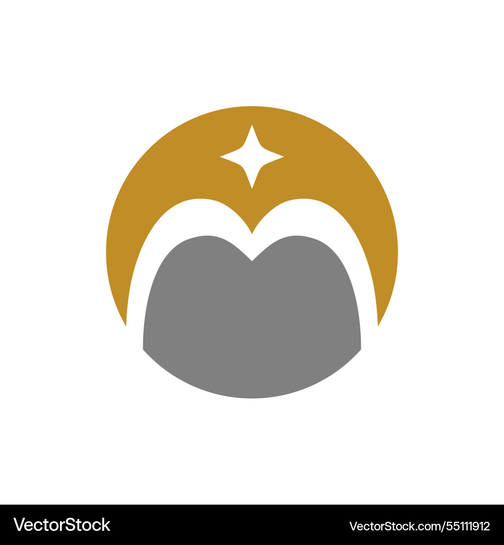 Islamic abstract logo with star Royalty Free Vector Image