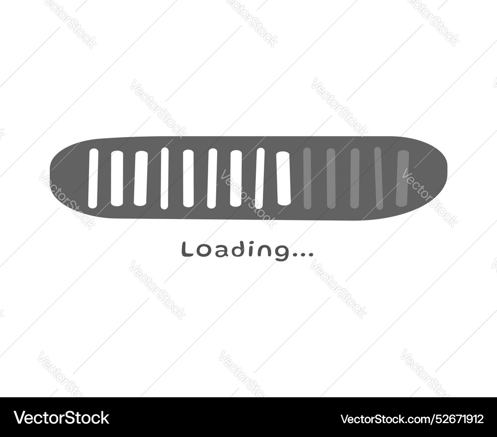 Loading bar status icon loaded icons download Vector Image