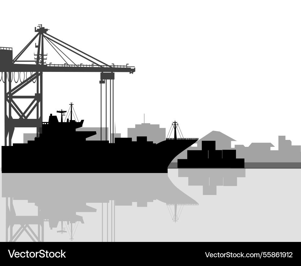 Morning port Royalty Free Vector Image - VectorStock