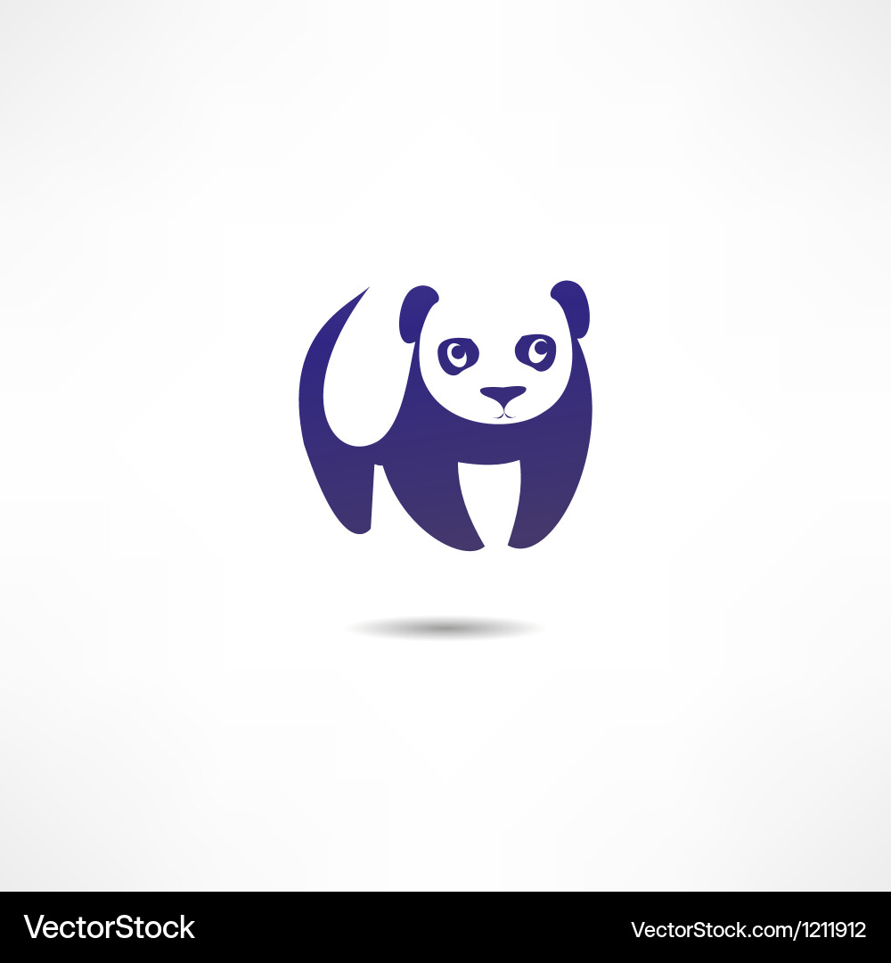 Panda bear logo Royalty Free Vector Image - VectorStock