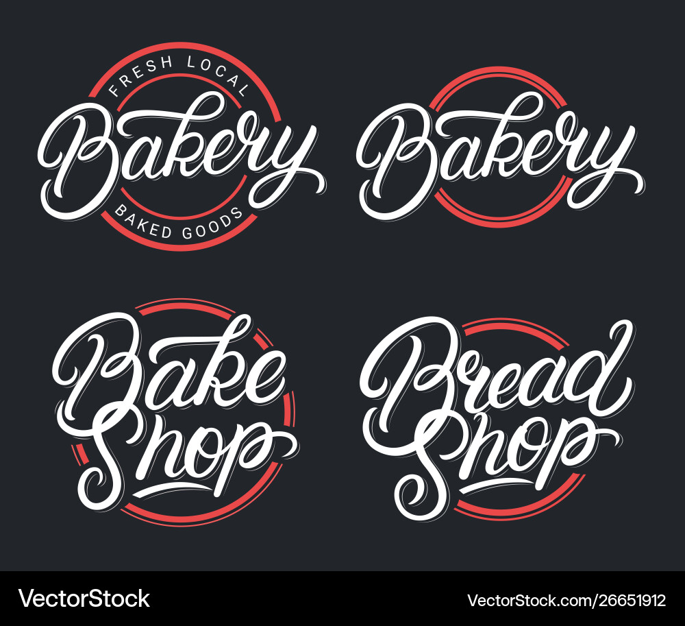 Bäckerei-Bäckerei-Shop und Brot-Logos Lizenzfreier Vektor