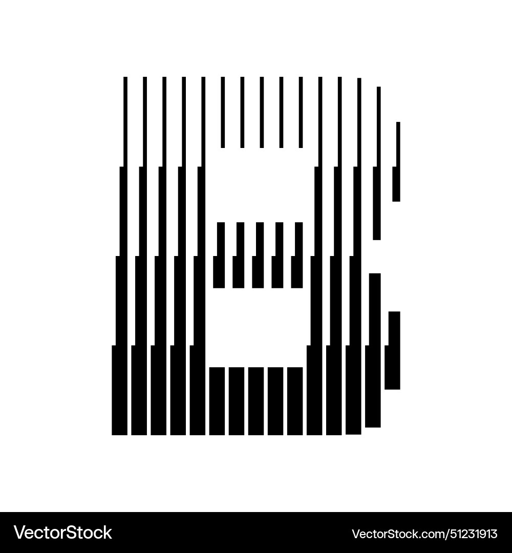 B letter lines logo icon Royalty Free Vector Image