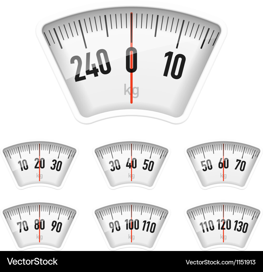Bathroom scales dial Royalty Free Vector Image