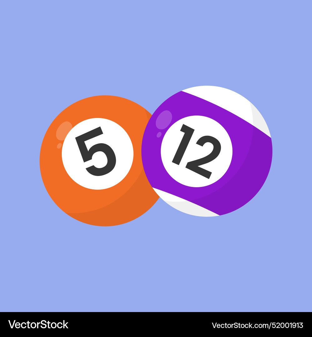 Billiards pool ball icon snooker balls Royalty Free Vector