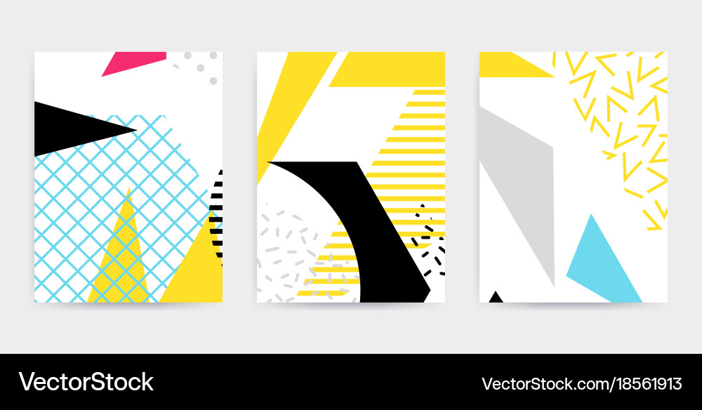 Bright colorful design set Royalty Free Vector Image