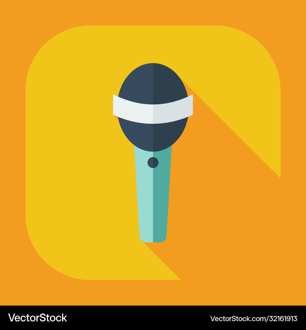 Flat modern design with shadow icons microphone Vector Image