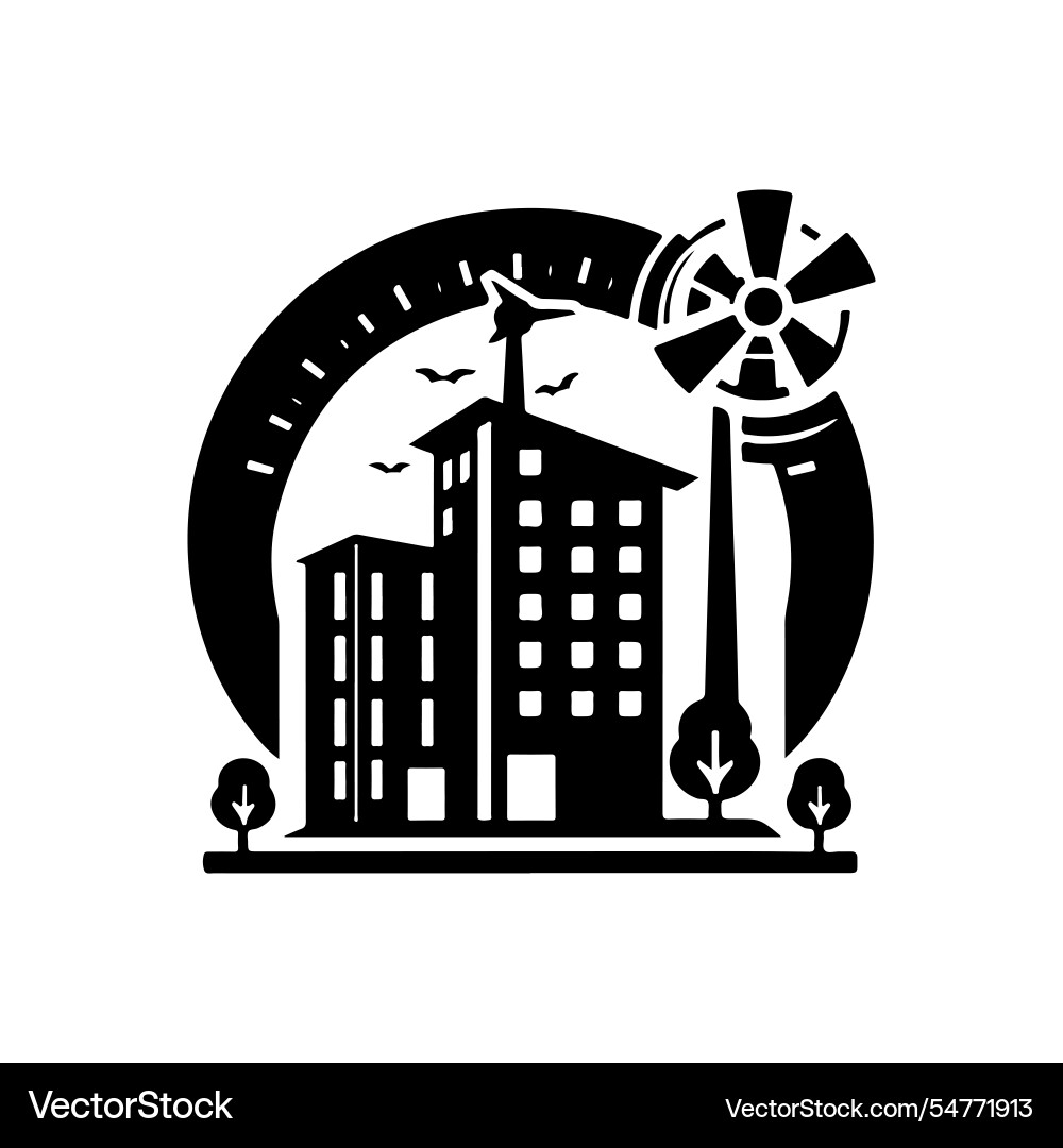 Flywheel silhouette for engineering machinery Vector Image