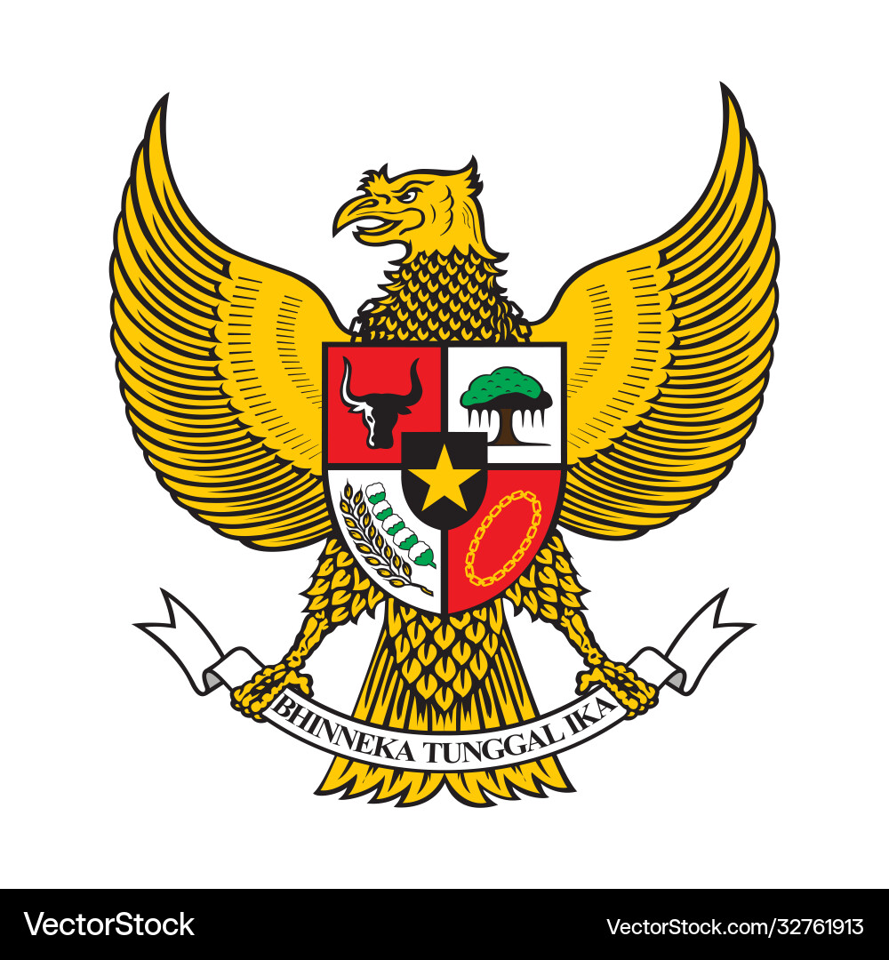 Garuda Emblem of Indonesia Royalty Free Vector Image