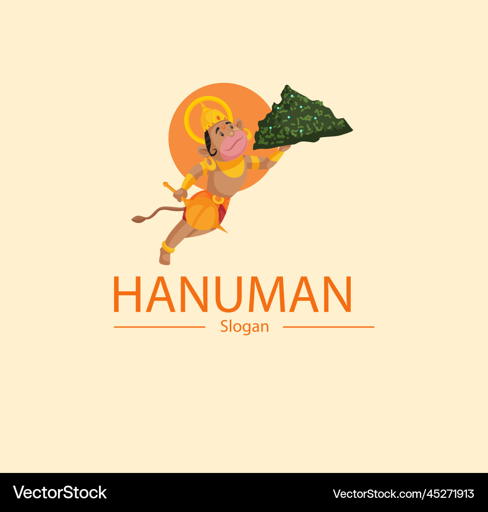 Hanuman Mascot Logo Template – Royalty-Free Vector | VectorStock