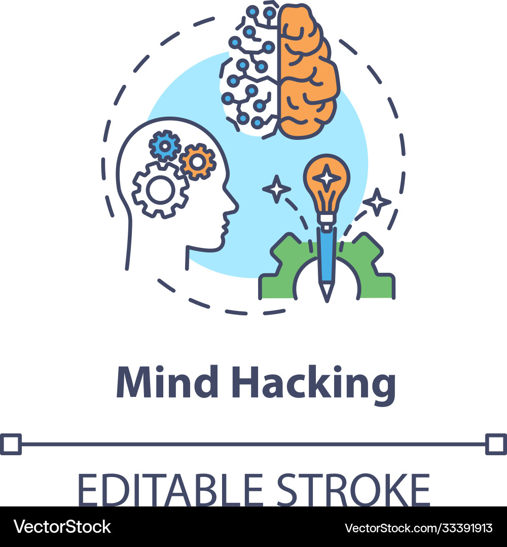 Mind hacking concept icon – Royalty-Free Vector | VectorStock
