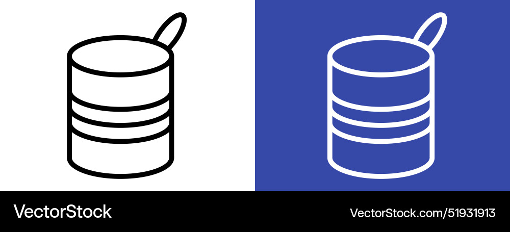 Open tin can graphic emphasizing easy-open Vector Image