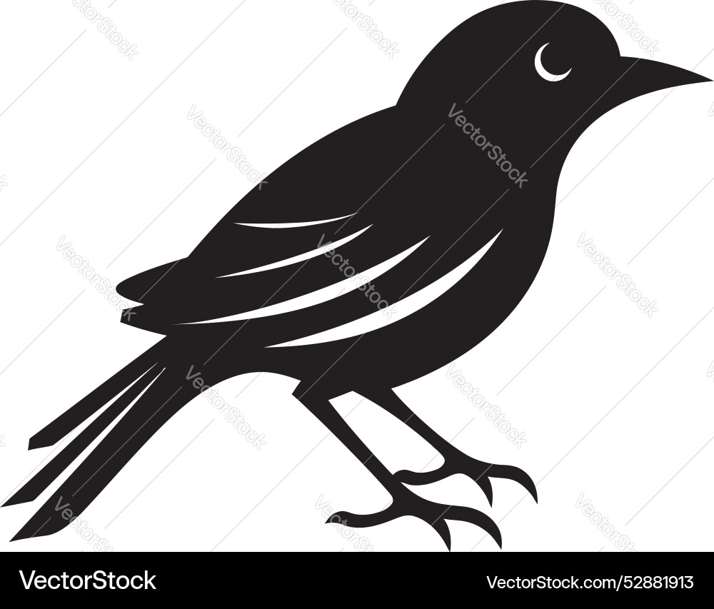 Phoenix soaring logo raptor silhouette icon Vector Image