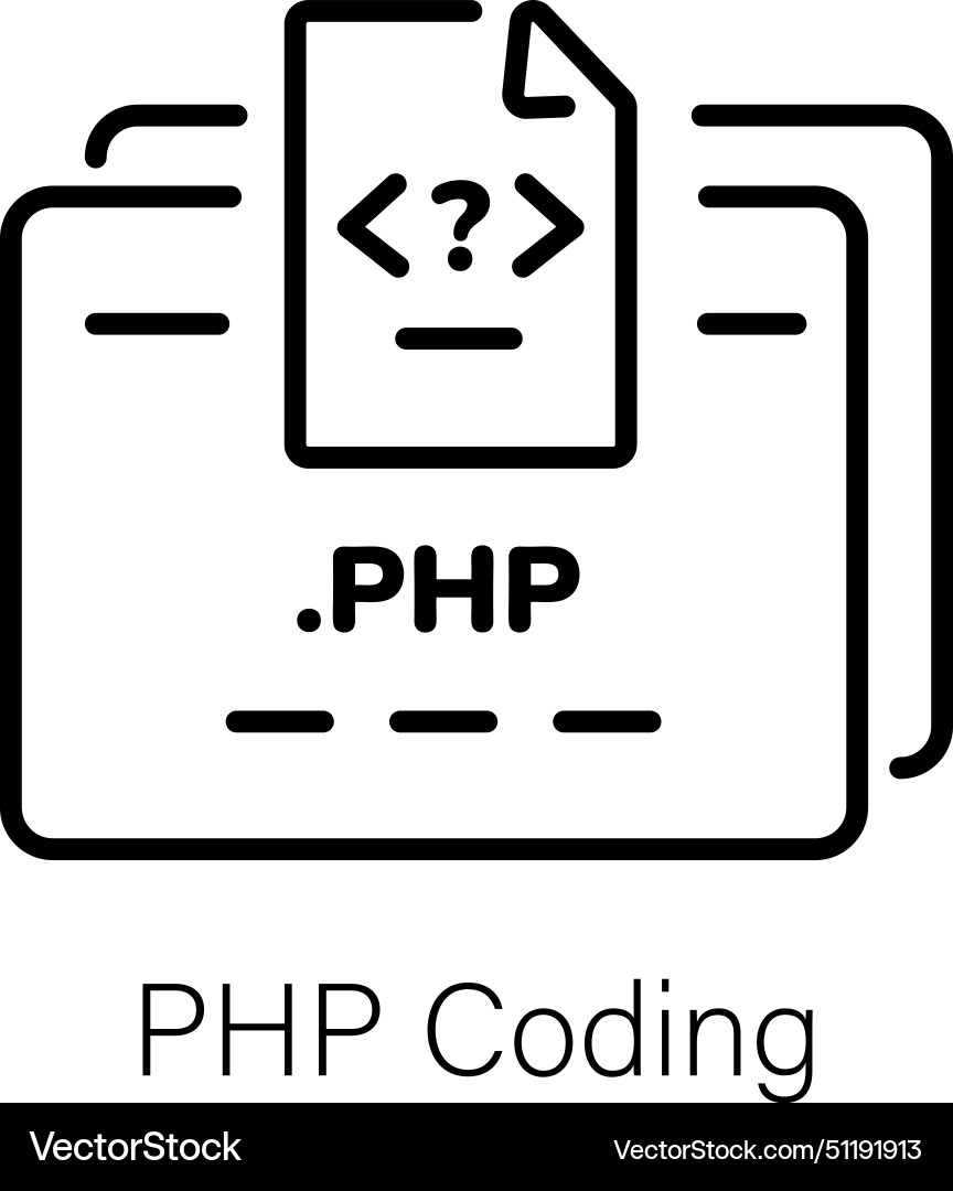 Php coding Royalty Free Vector Image - VectorStock Php coding Royalty Free Vector Image - VectorStock