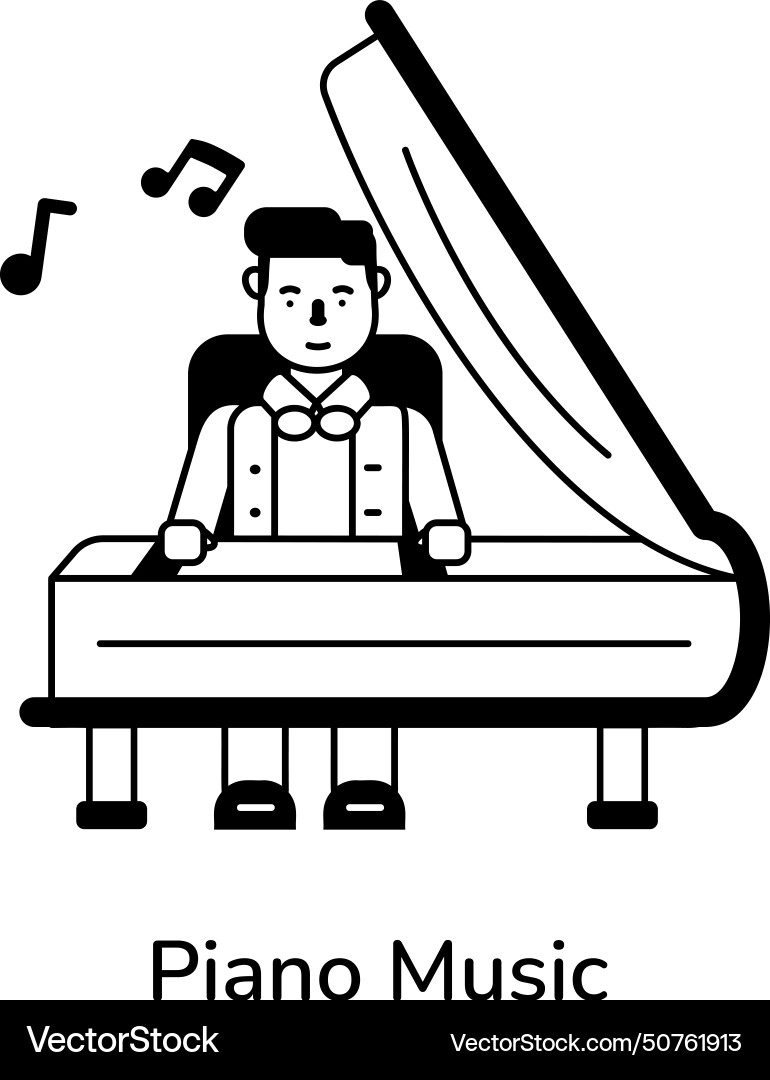 Piano music Royalty Free Vector Image - VectorStock