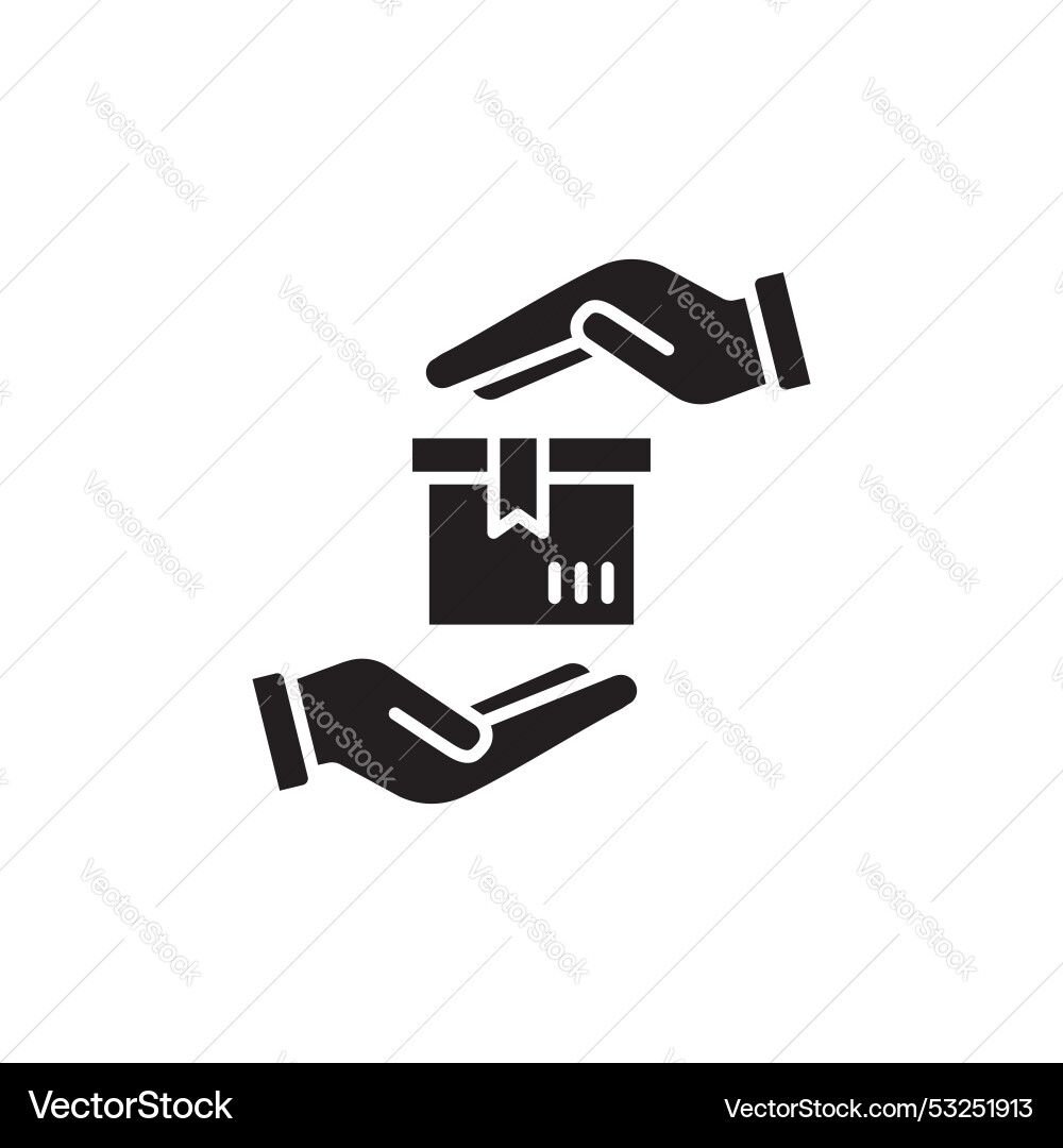 Safe delivery icon set box and parcel symbol Vector Image