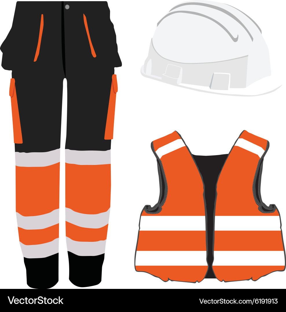 Safety Workwear Icon Set Royalty Free Vector Image