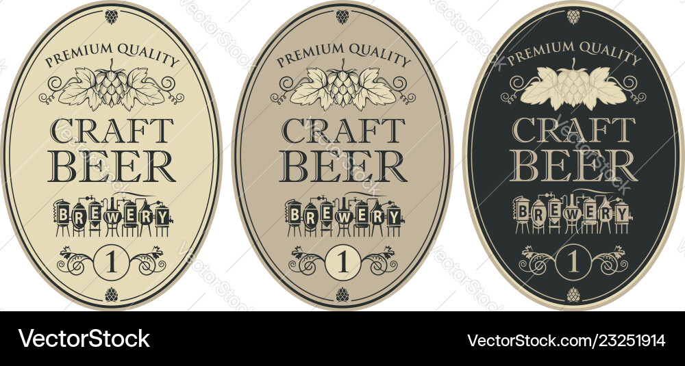 Beer labels set Royalty Free Vector Image - VectorStock