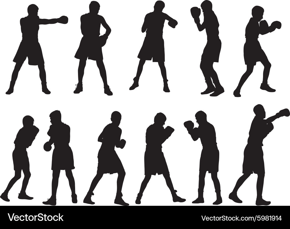 Boxing kids Royalty Free Vector Image - VectorStock