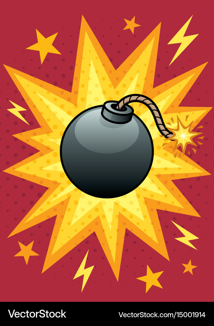 Cartoon Bomb Explosion Royalty Free Vector Image