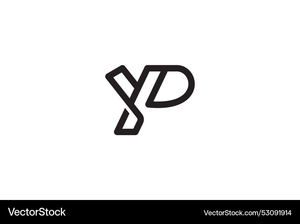 Letter yp logo design Royalty Free Vector Image